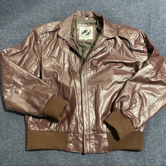 cooper | Jackets & Coats | Vintage Mens Leather Bomber Jacket 44 Medium ...